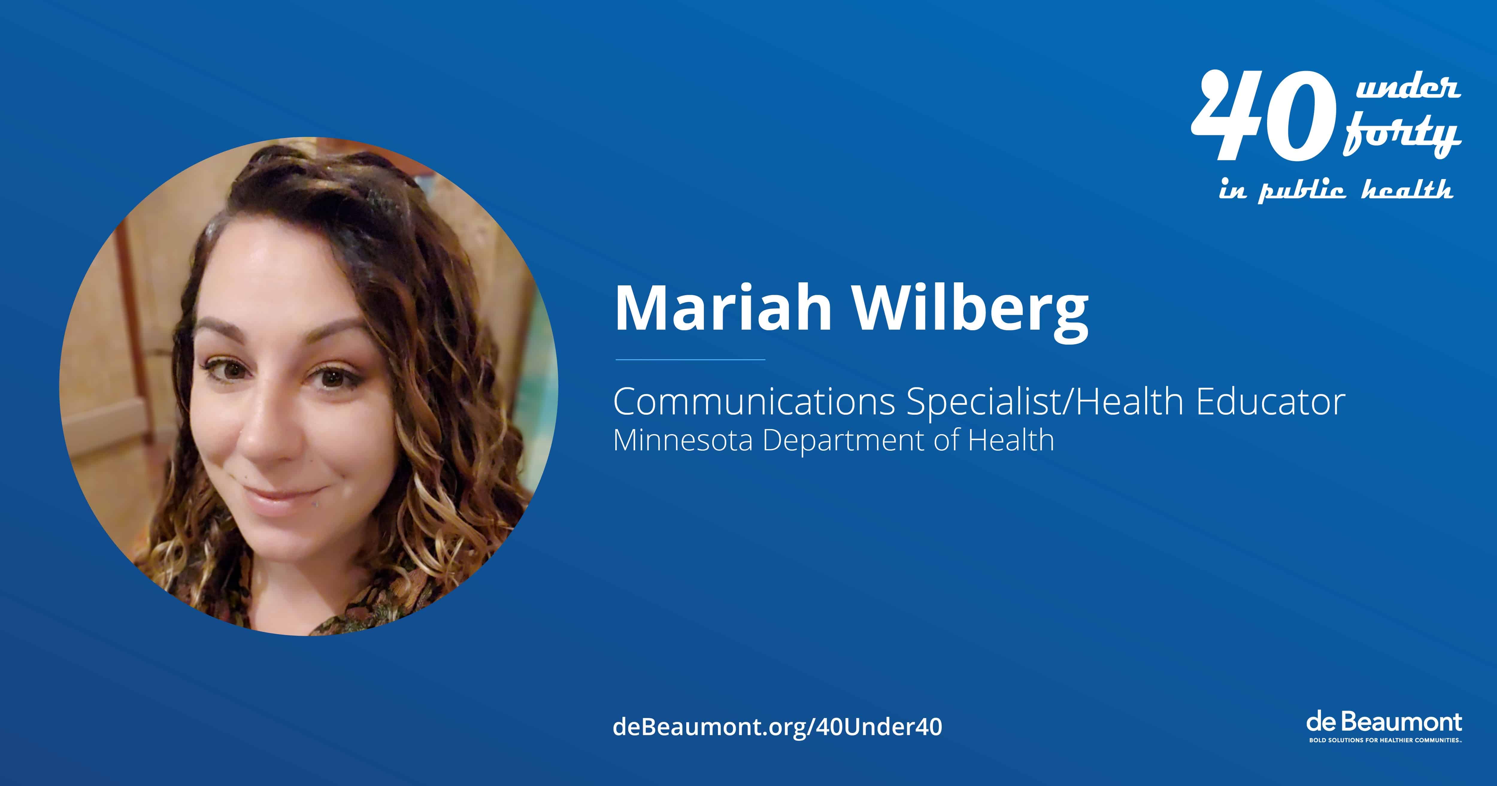 Mariah Wilberg - de Beaumont Foundation