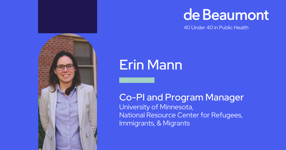 Erin Mann - 40 Under 40 in Public Health