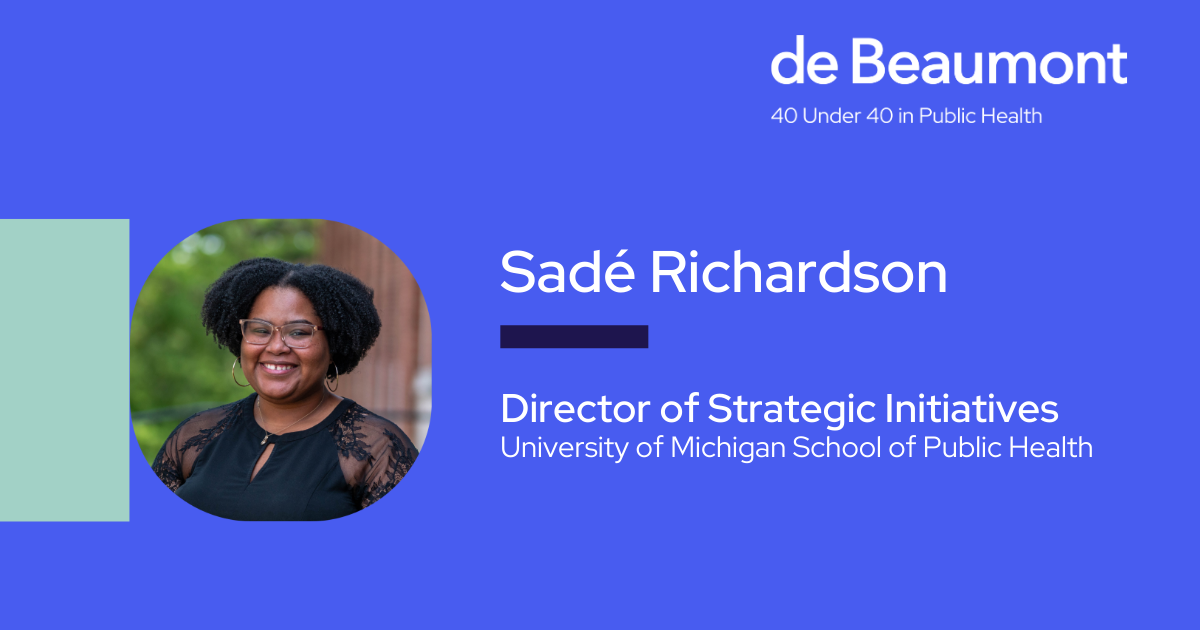 Sadé Richardson - 40 Under 40 in Public Health