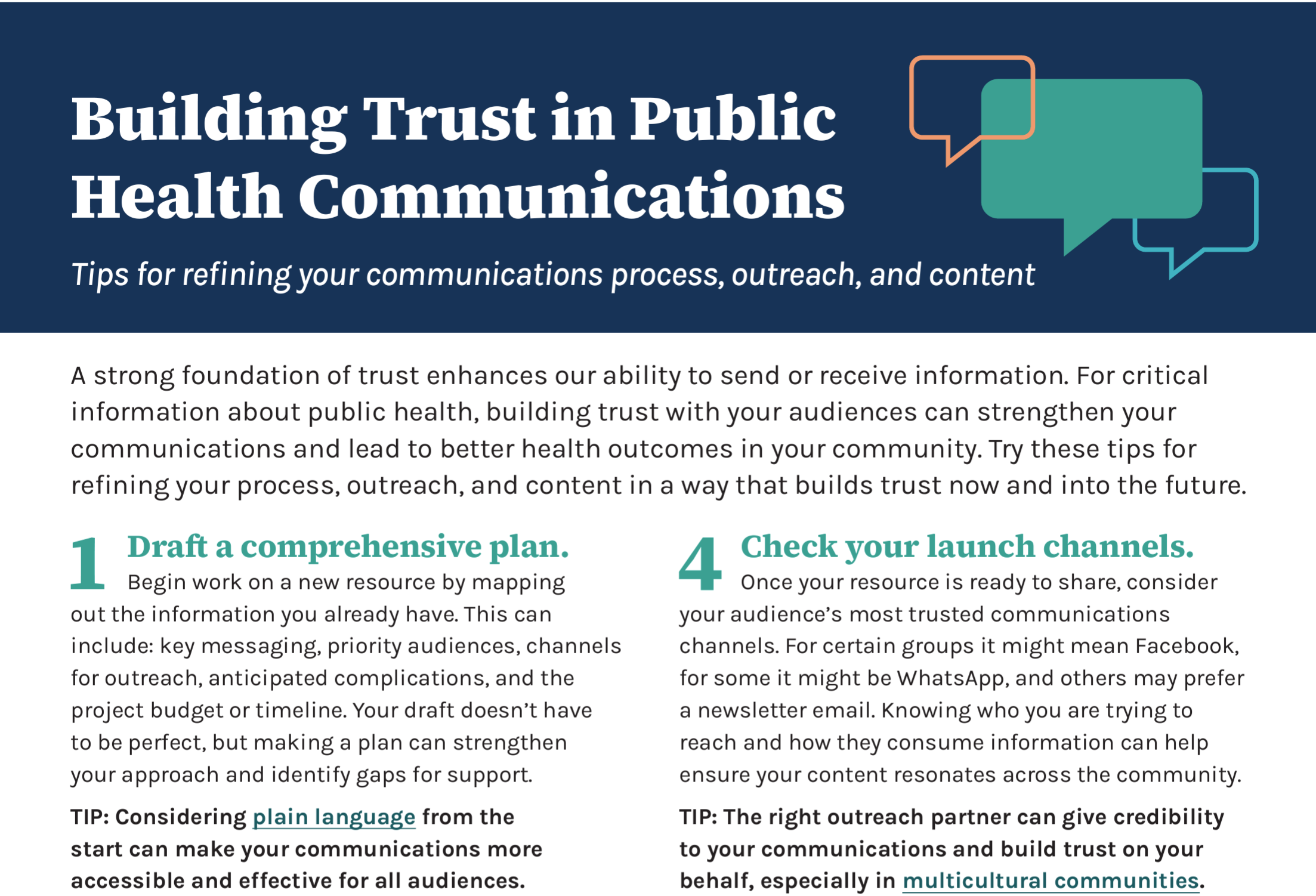 Public Health Communications Collaborative: Building Trust in Public ...